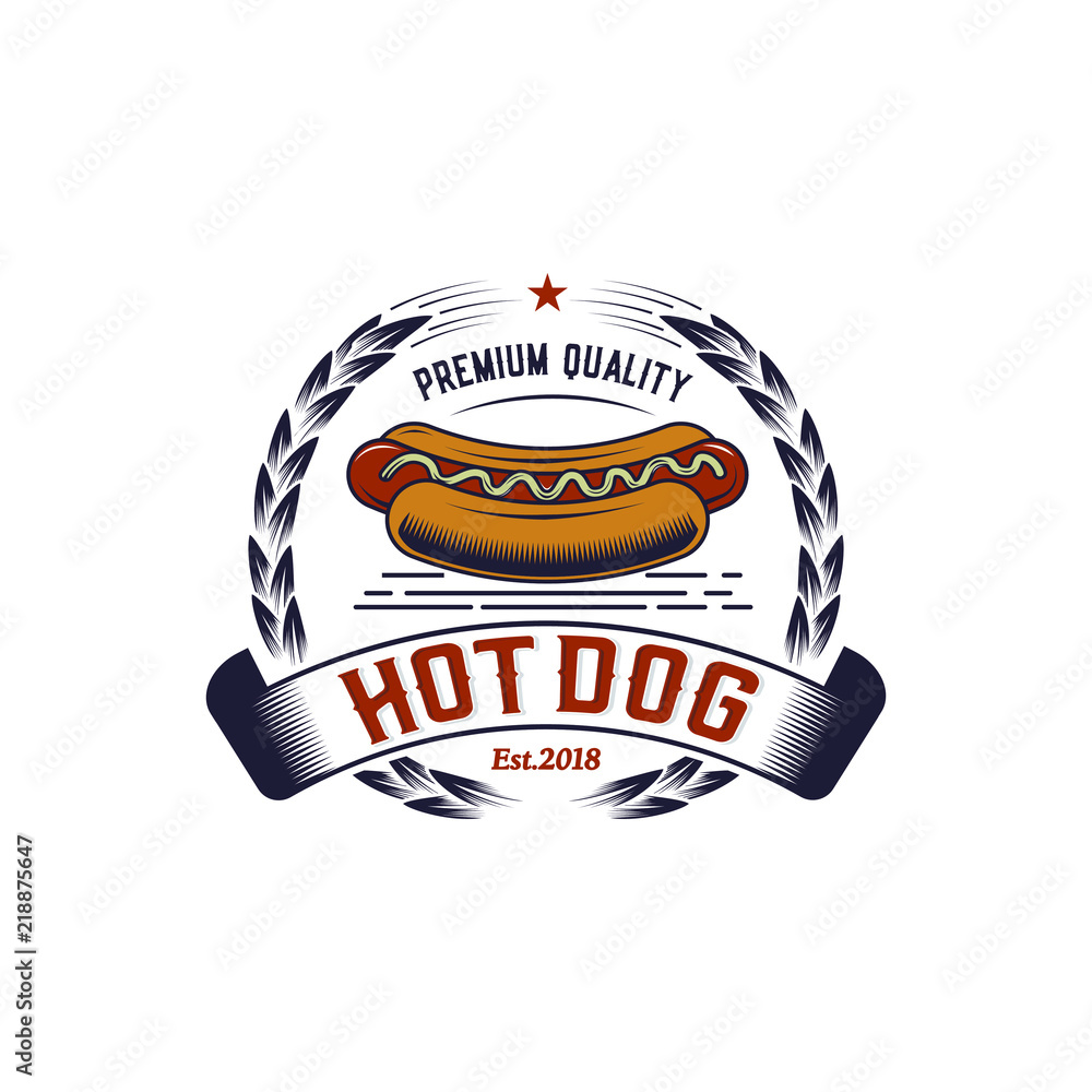 Hot Dog Logo Vector
