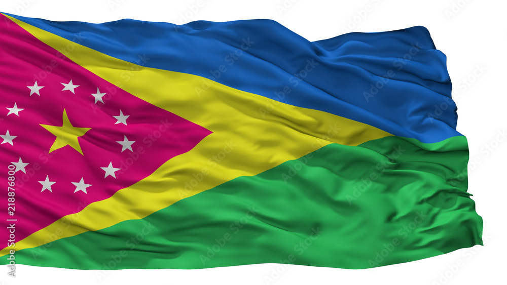 Moca City Flag, Country Puerto Rico, Isolated On White Background Stock ...