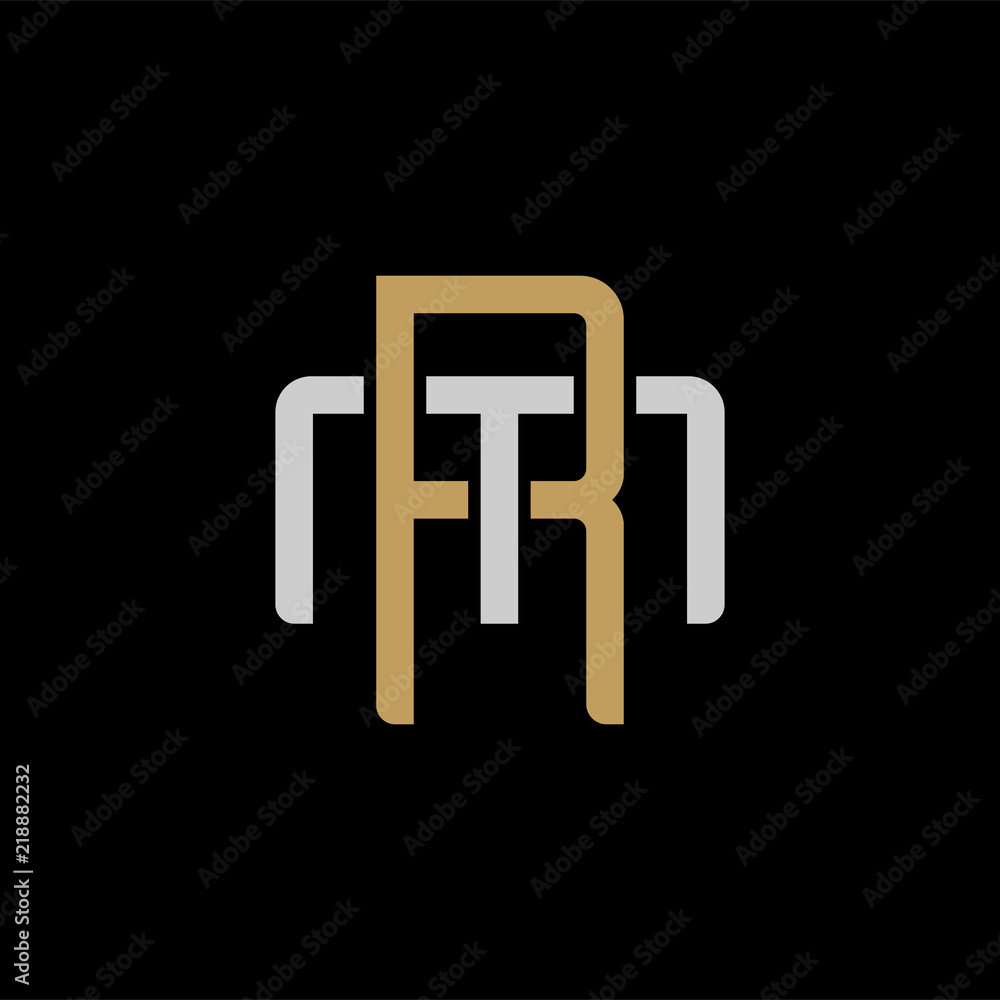 Initial letter M and R, MR, RM, overlapping interlock logo, monogram ...