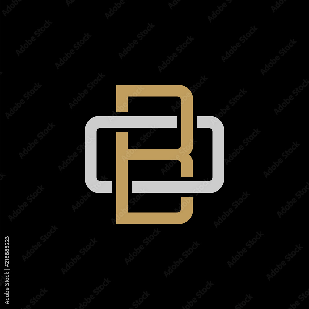 Initial letter O and B, OB, BO, overlapping interlock logo, monogram ...