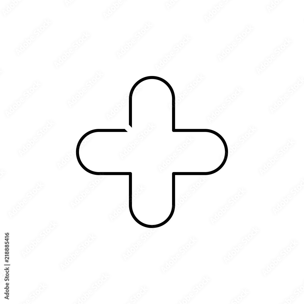 plus sign icon. Element of simple icon in material style for mobile ...