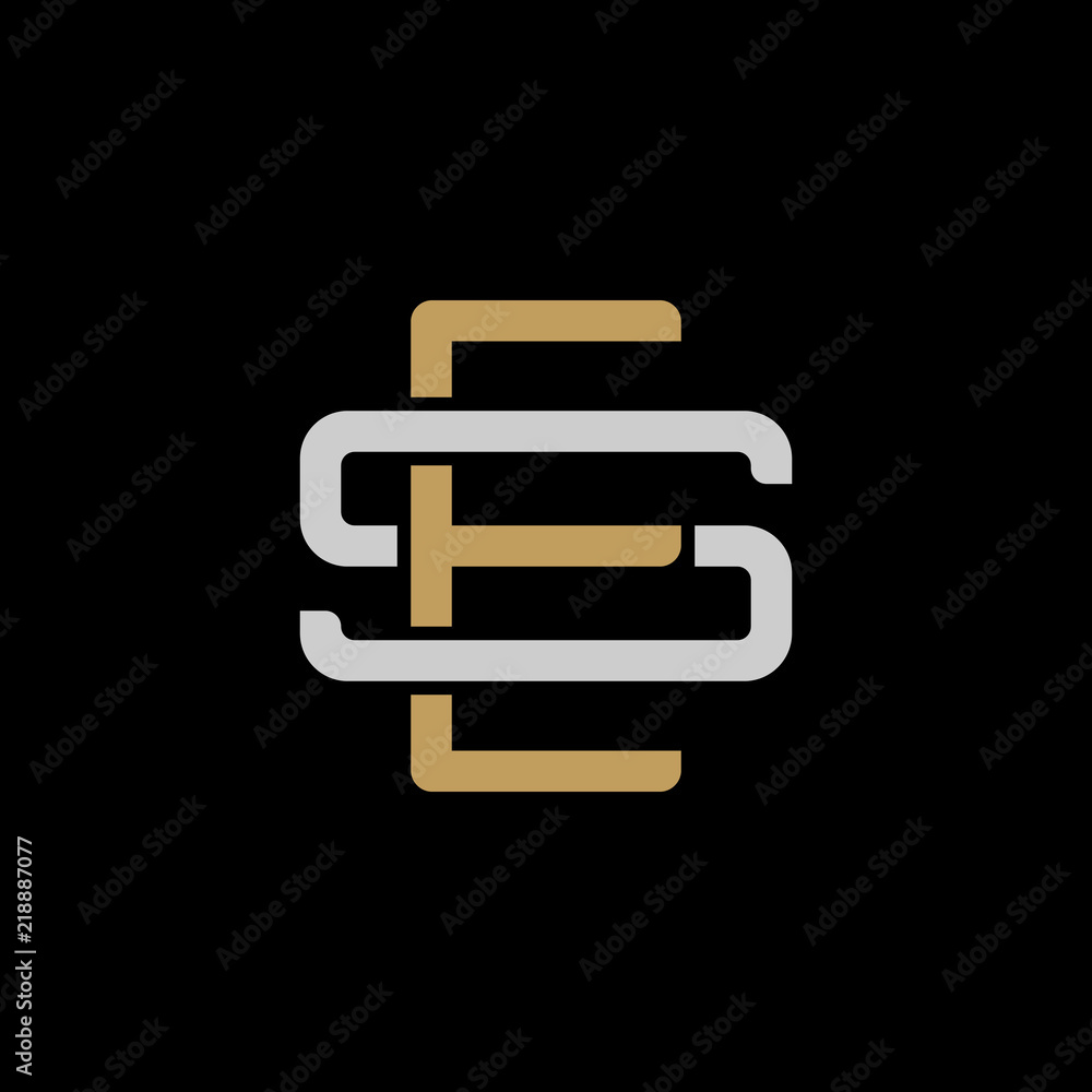 Initial letter S and E, SE, ES, overlapping interlock logo, monogram ...