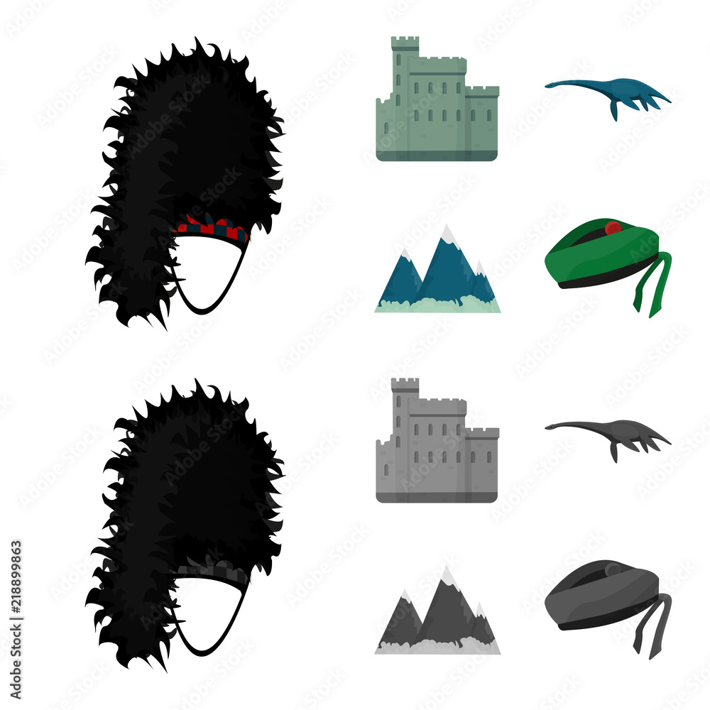 Edinburgh Castle, Loch Ness Monster, Grampian Mountains, national cap ...