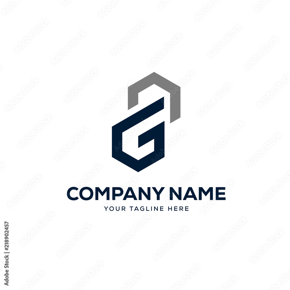 g logo design vector, initial letter g geometric logo concept Stock ...