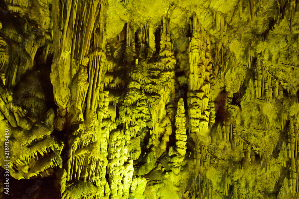 Ancient Minoan sacred Psychro cave where god Zeus was born. Crete ...