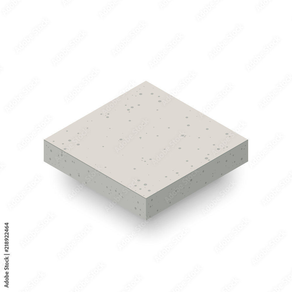 Concrete isometric layer Stock Vector | Adobe Stock
