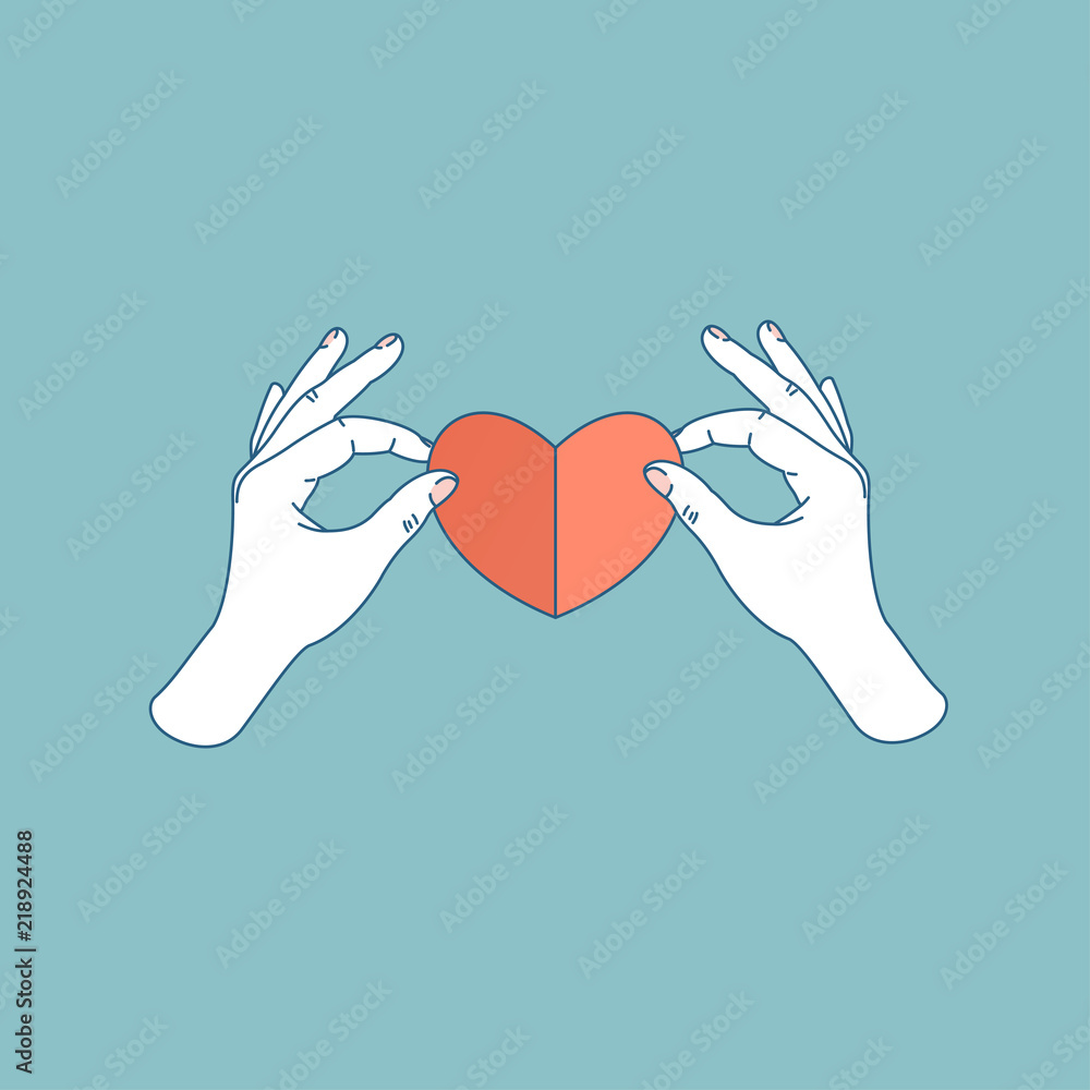 Hand Holding Paper Heart