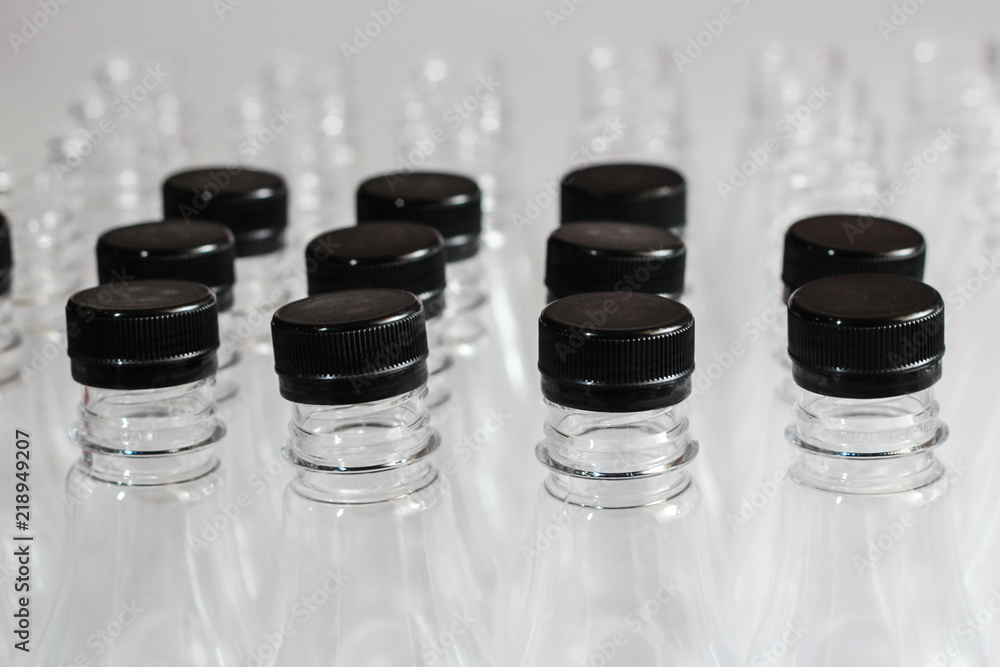 Used plastic bottles destined for the recycle bin or landfill? Stock ...