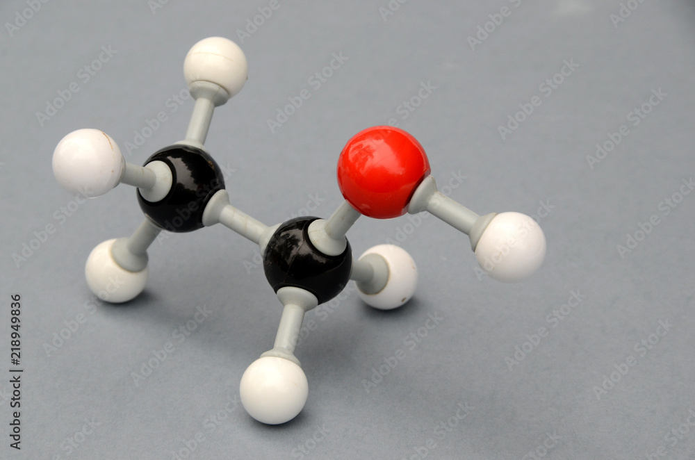 Molecule model of Ethanol. Stock Photo | Adobe Stock