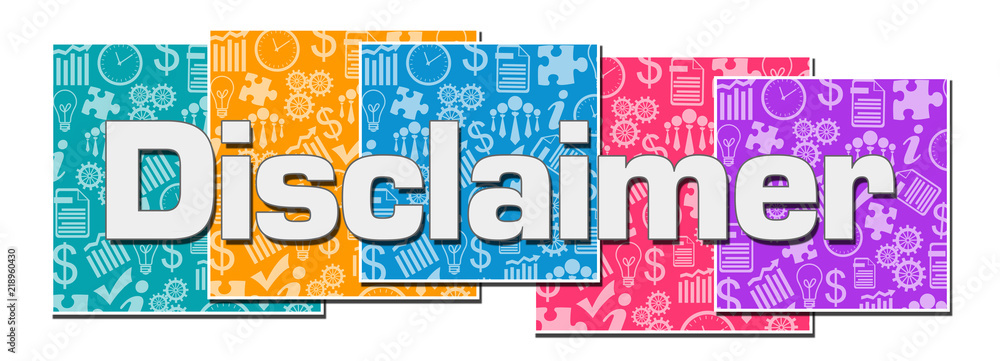 Disclaimer Business Texture Colorful Blocks Stock Illustration | Adobe ...