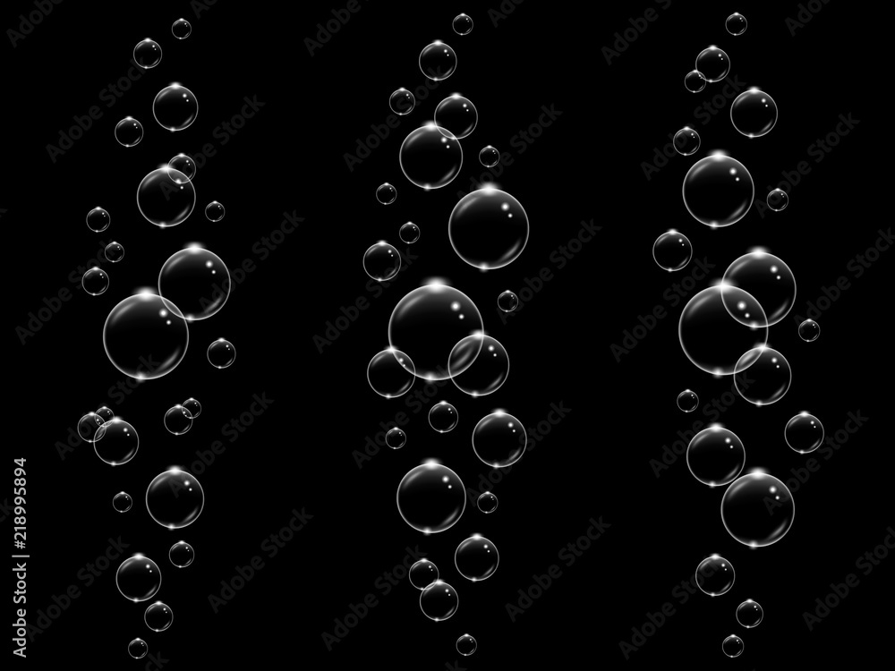 Underwater Bubbles Black And White