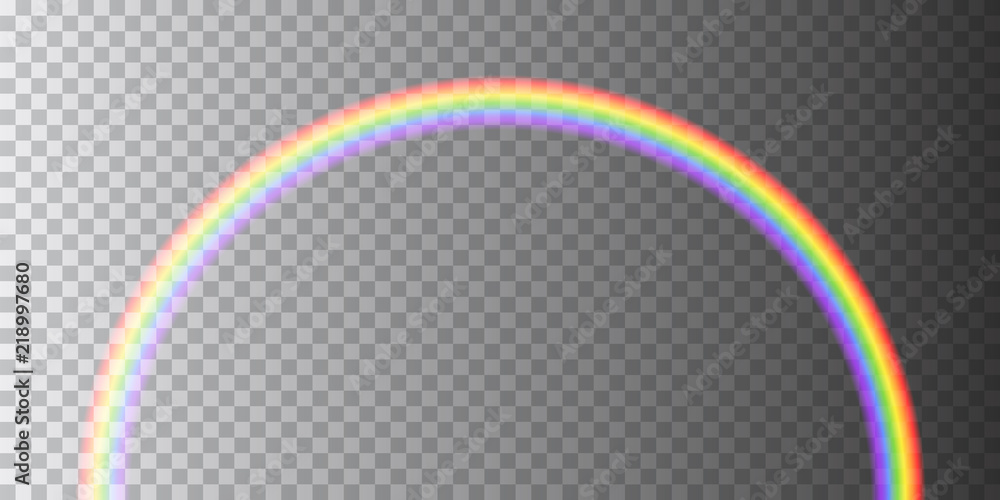 Colorful realistic transparent rainbow - vector object Stock 벡터 | Adobe ...