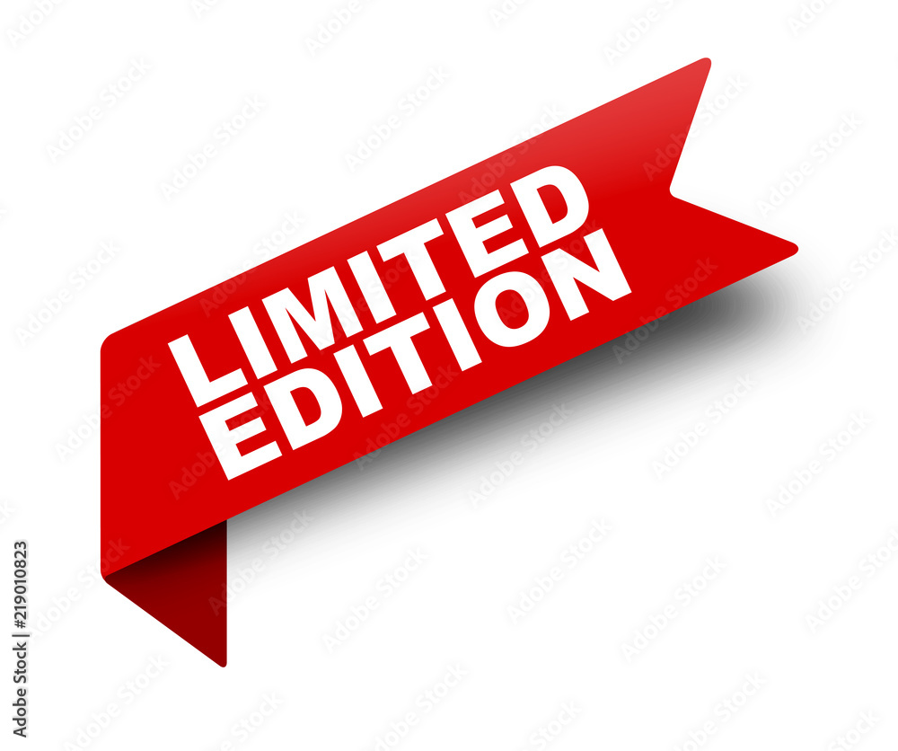 red vector banner ribbon limited edition Stock Vector | Adobe Stock