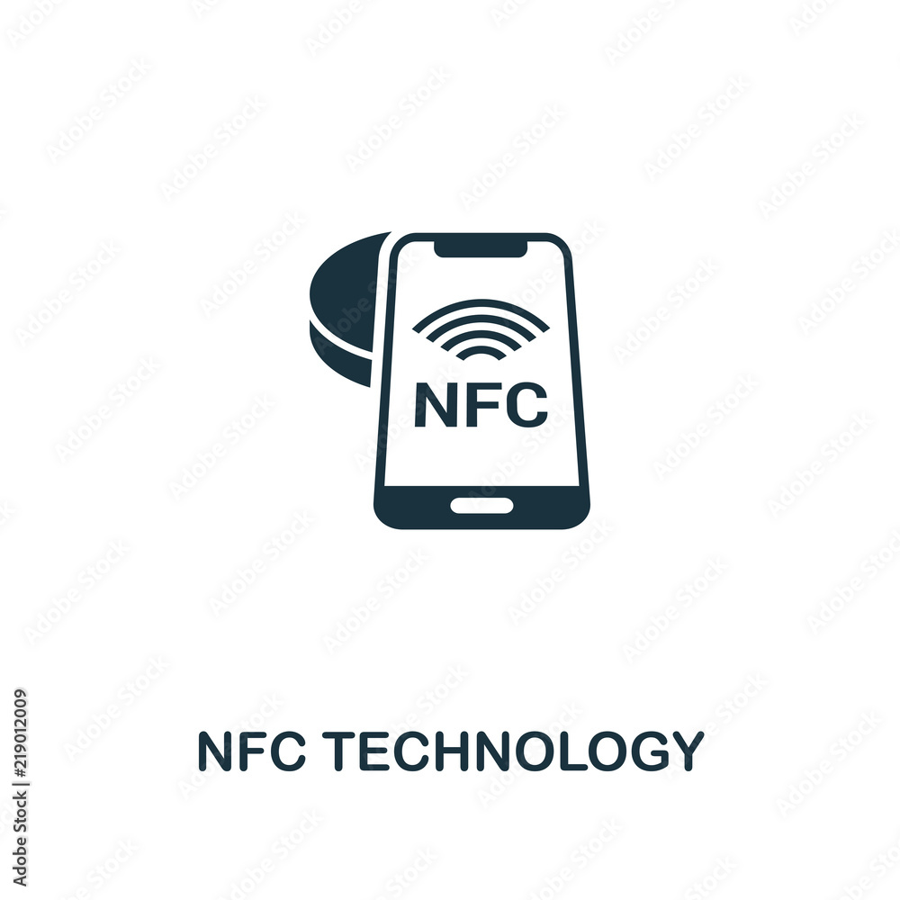 NFC Technology icon. Monochrome style icon design from smart devices ...