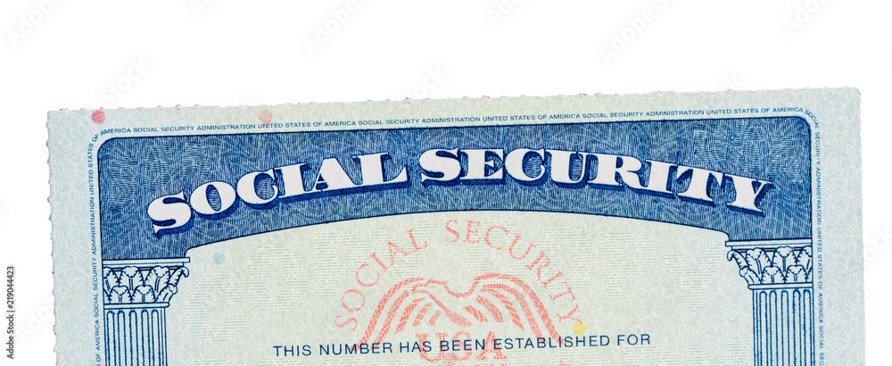 USA Social Security Card isolated against white Stock Photo | Adobe Stock