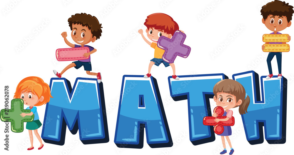 children holding math symbols Stock Vector | Adobe Stock