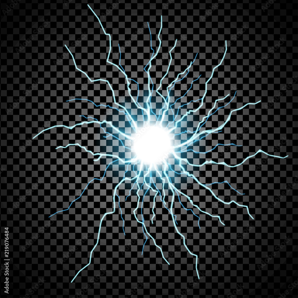 Lightning flash on transparent background. Graphic concept for your ...