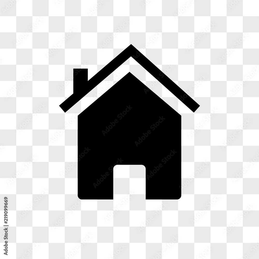 Home vector icon on transparent background, Home icon Stock Vector ...