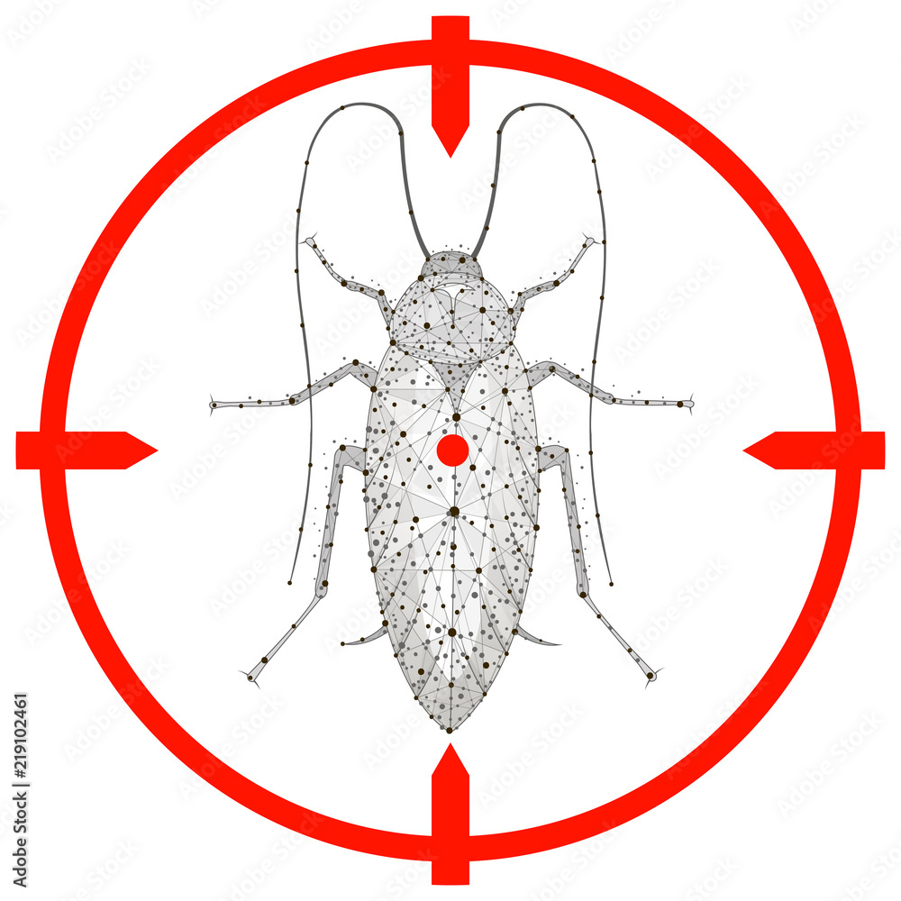 cockroach aim on white background. Insects symbol stock vector ...