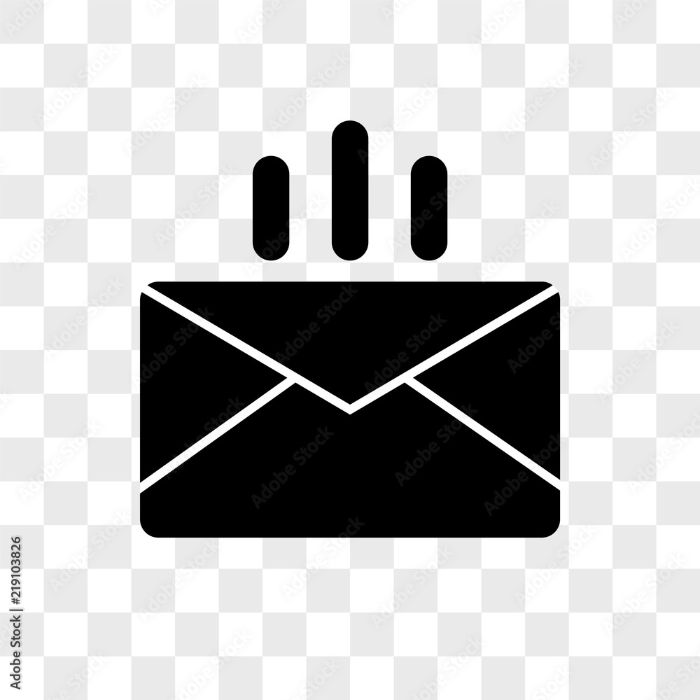 Email vector icon on transparent background, Email icon Stock Vector ...