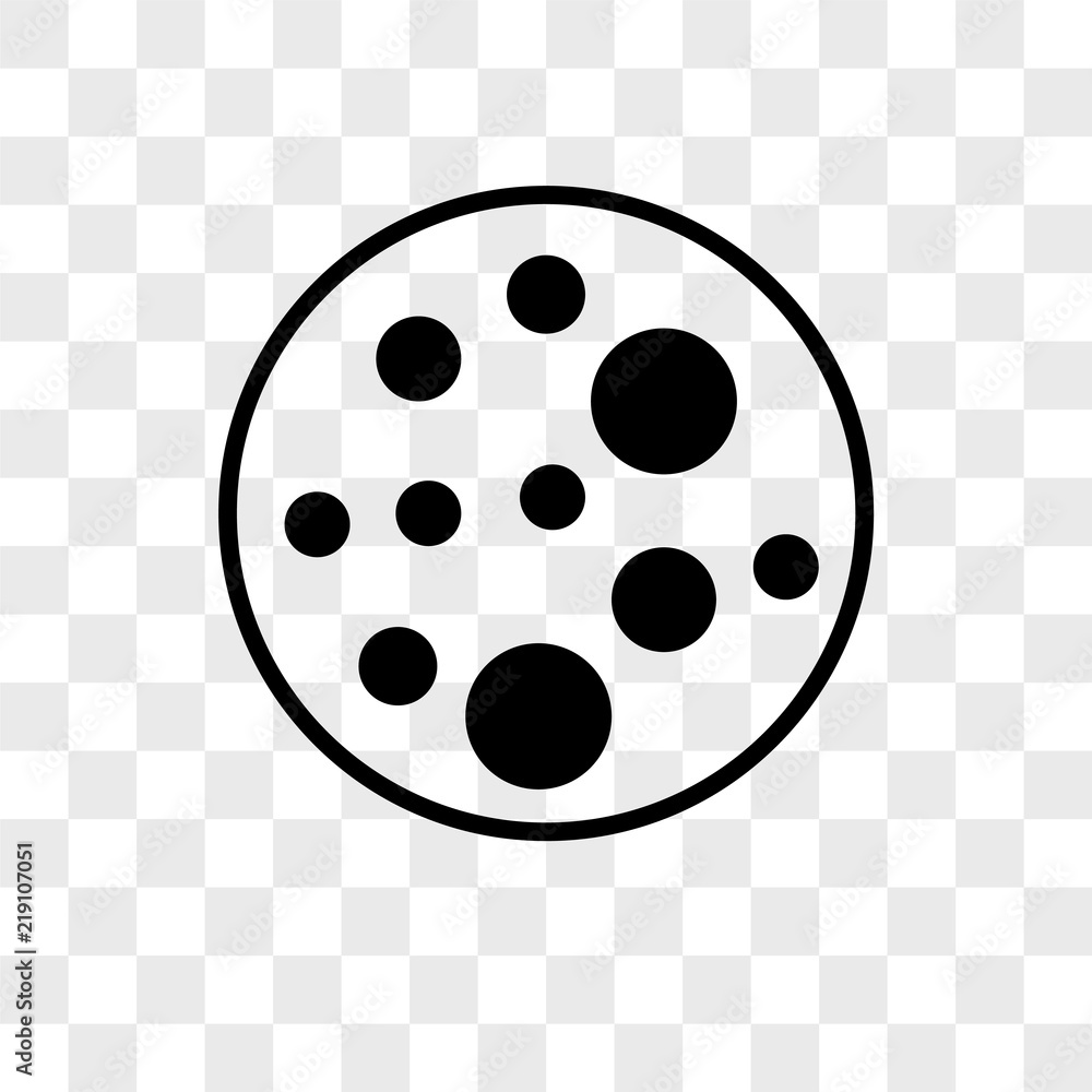 Cells in a circle vector icon on transparent background, Cells in a ...