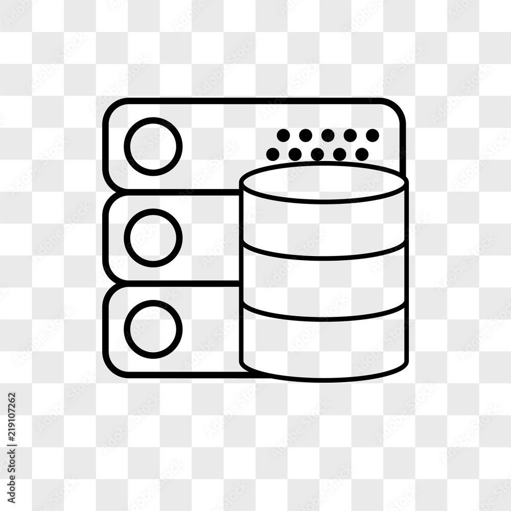 Database vector icon on transparent background, Database icon Stock ... Database vector icon on transparent background, Database icon Stock ...