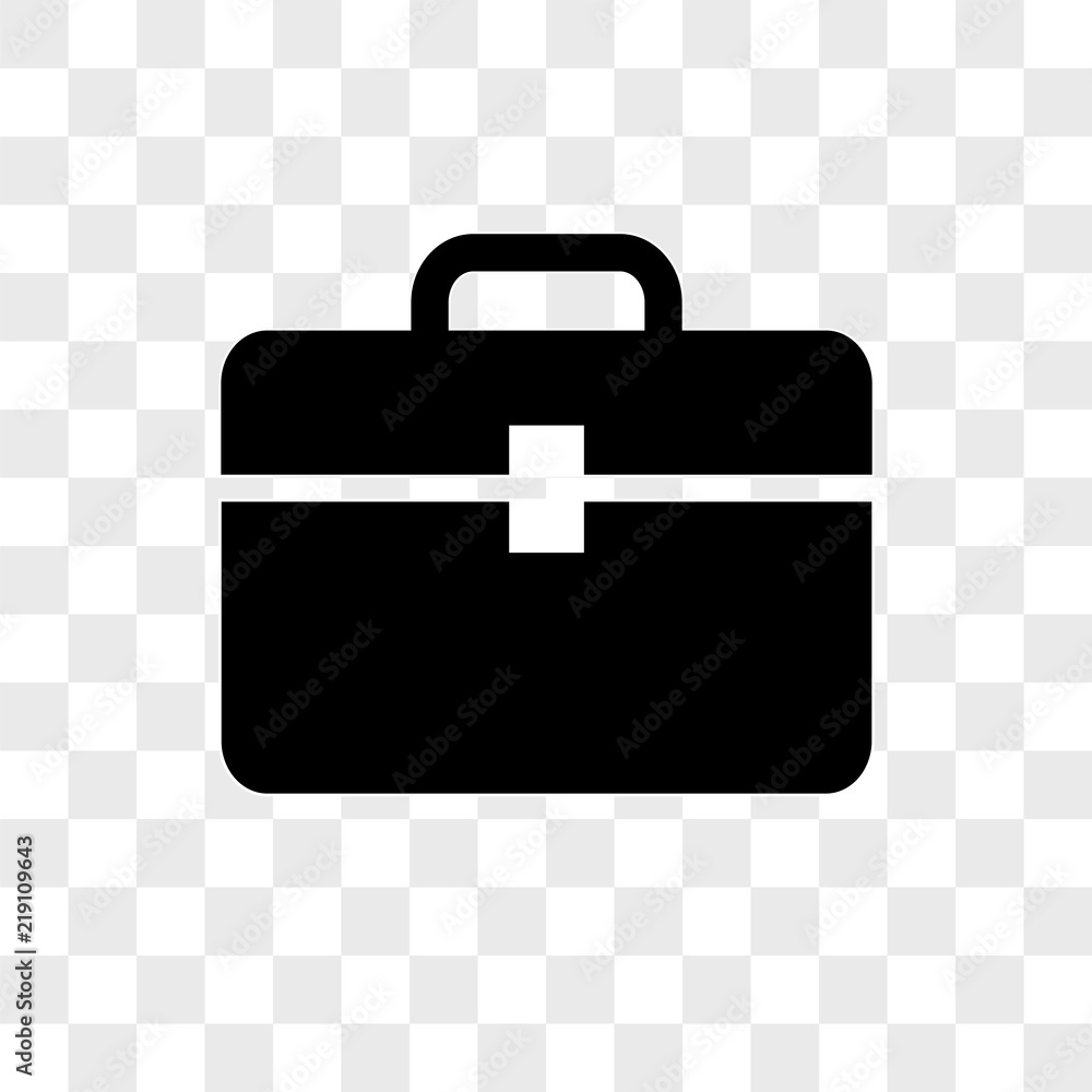 Vetor de Toolbox vector icon on transparent background, Toolbox icon do ...