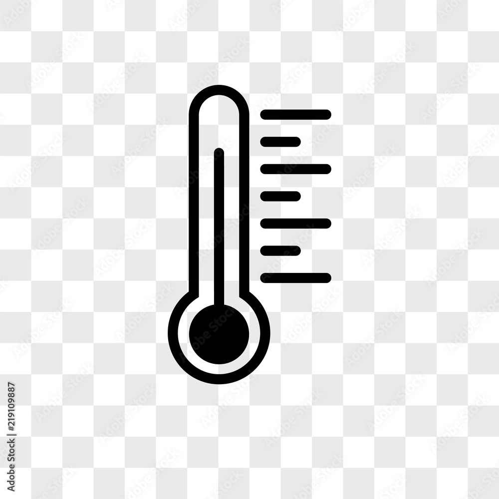 Medical temperature control tool vector icon on transparent background ...