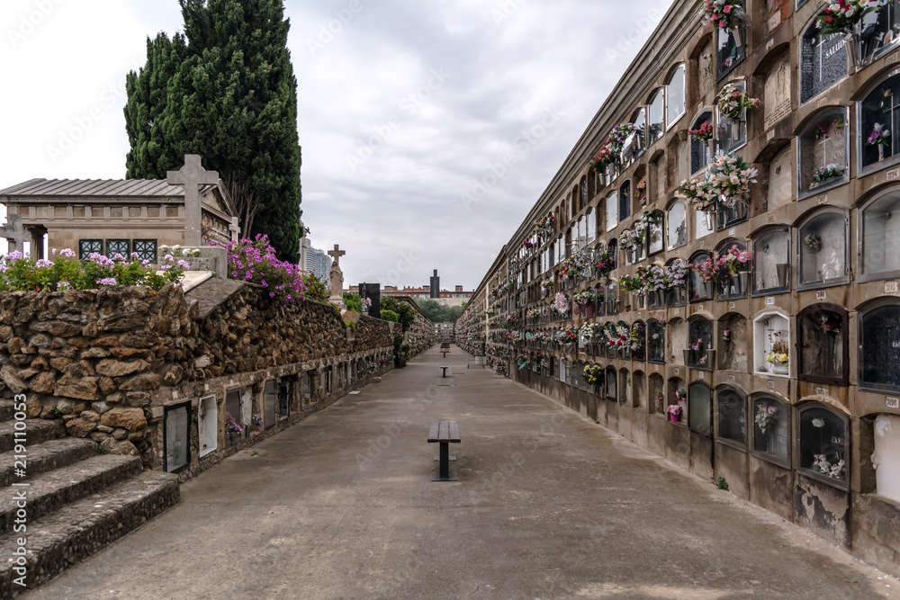 The labyrinth of 6 story high burial niches, typical for Spanish ...