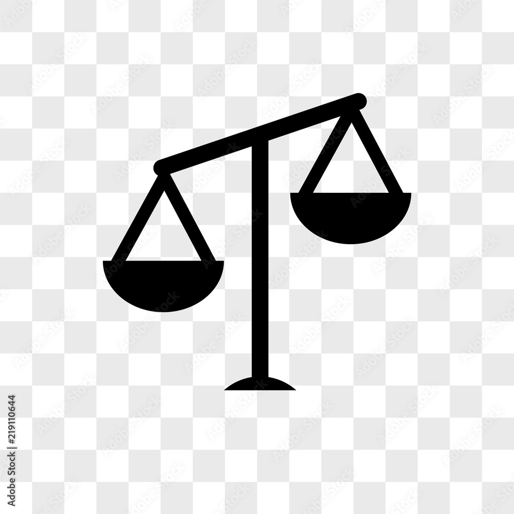 Scale balanced tool vector icon on transparent background, Scale ...