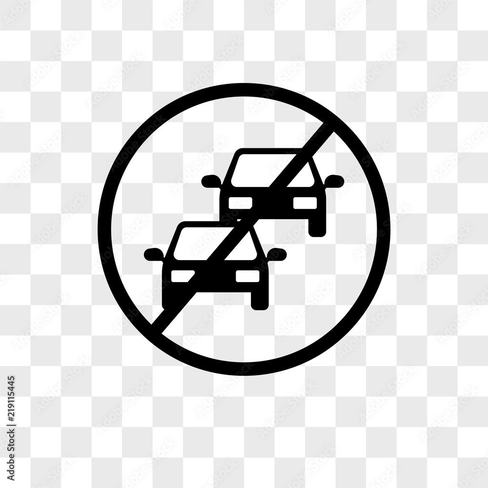 No Parking vector icon on transparent background, No Parking icon Stock ...