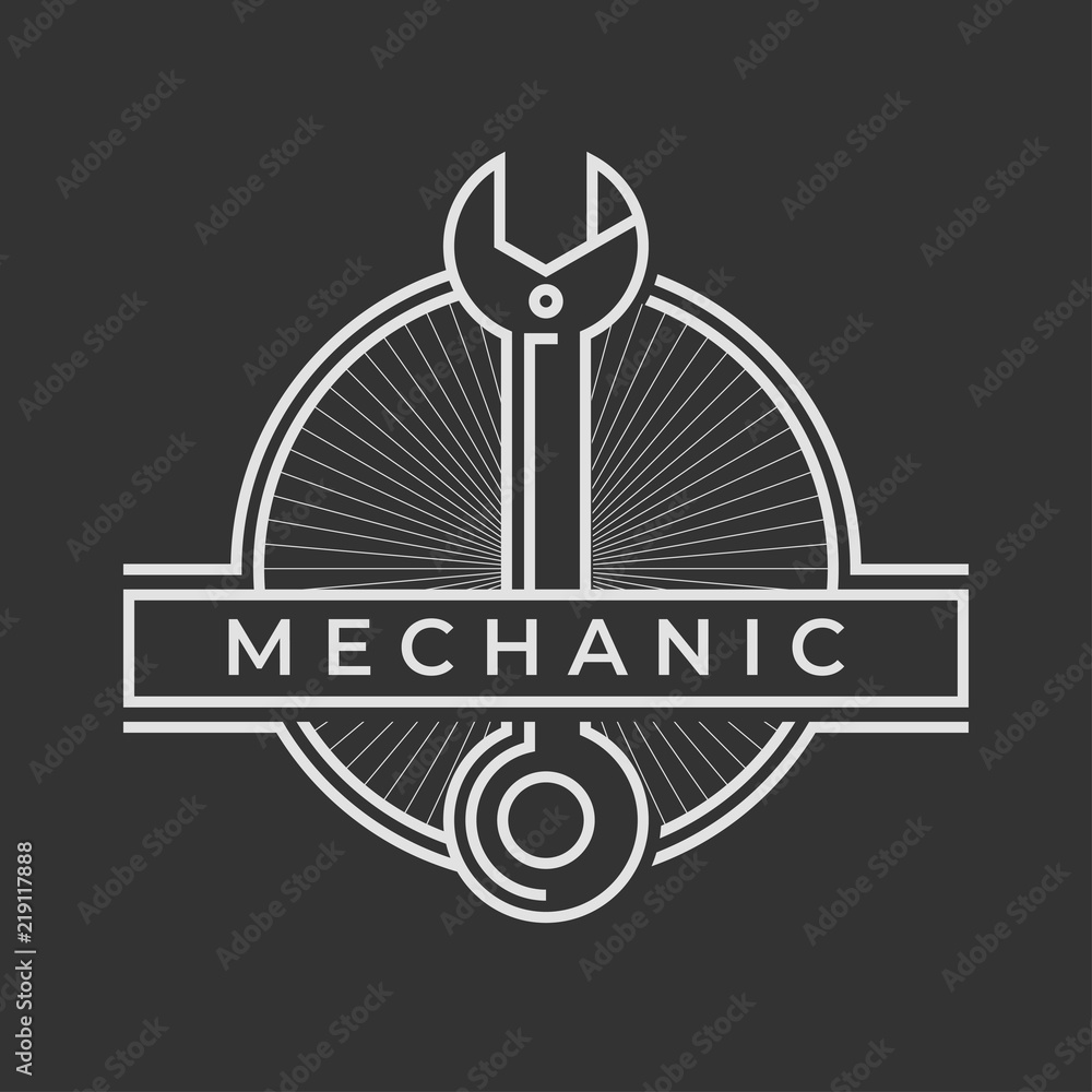 Auto mechanic service. Mechanic service logo set. Repair service auto ...