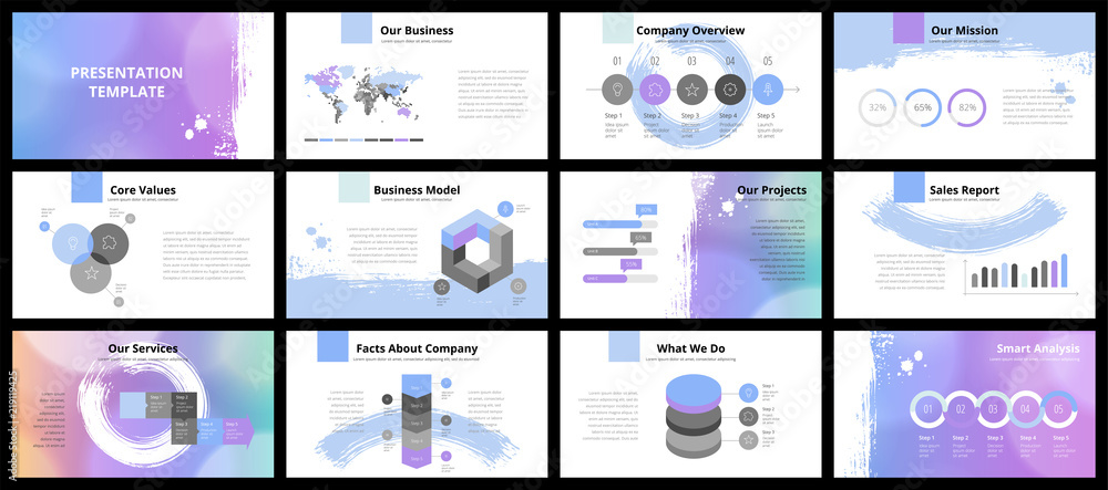 Business presentation templates Stock Vector | Adobe Stock