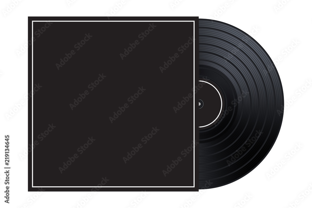 Vector Vinyl in the Box / Cover Mockup / Template Illustration Stock ...
