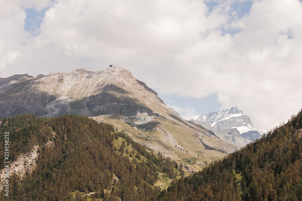 Zermatt, Rothorn, Blauherd, Sunnegga, Findeln, Findelbach, Wanderweg ...