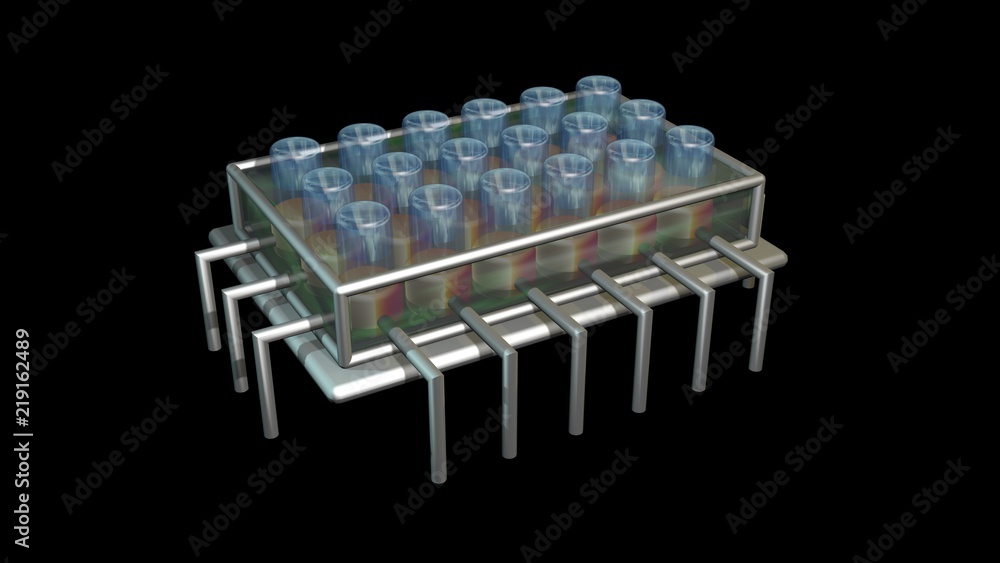 Physiomimetic technology. Organs on a chip. 3d rendering Stock ...