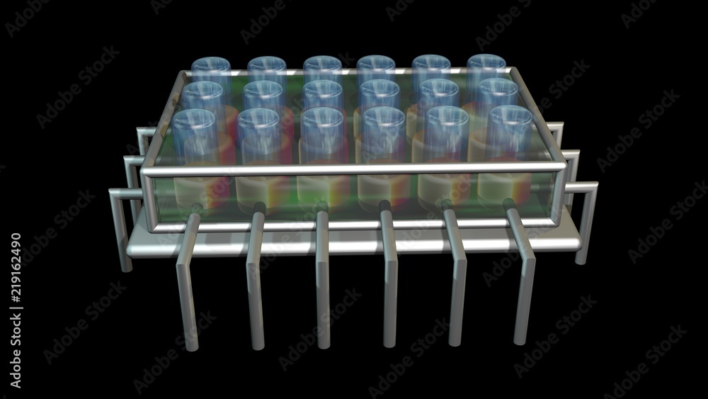 Physiomimetic technology. Organs on a chip. 3d rendering Stock ...