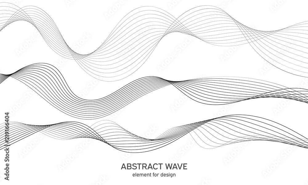 Abstract wave element for design. Digital frequency track equalizer ...