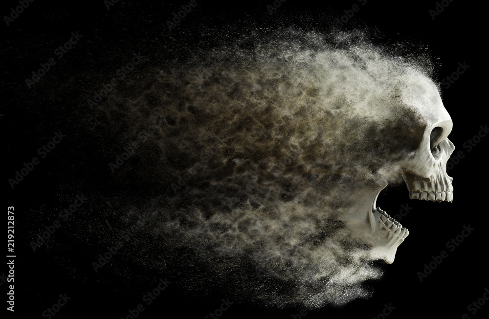 Screaming Skull Side View