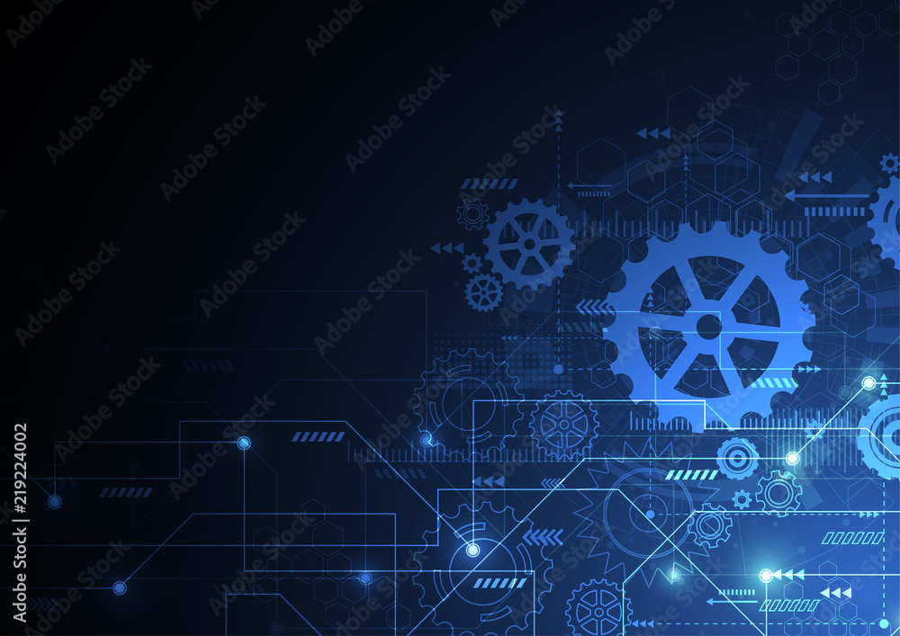 Abstract machine background with technology circuit board texture ...