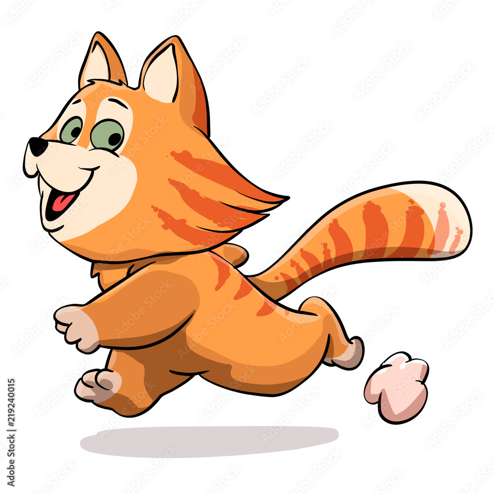 Cat Running Clipart