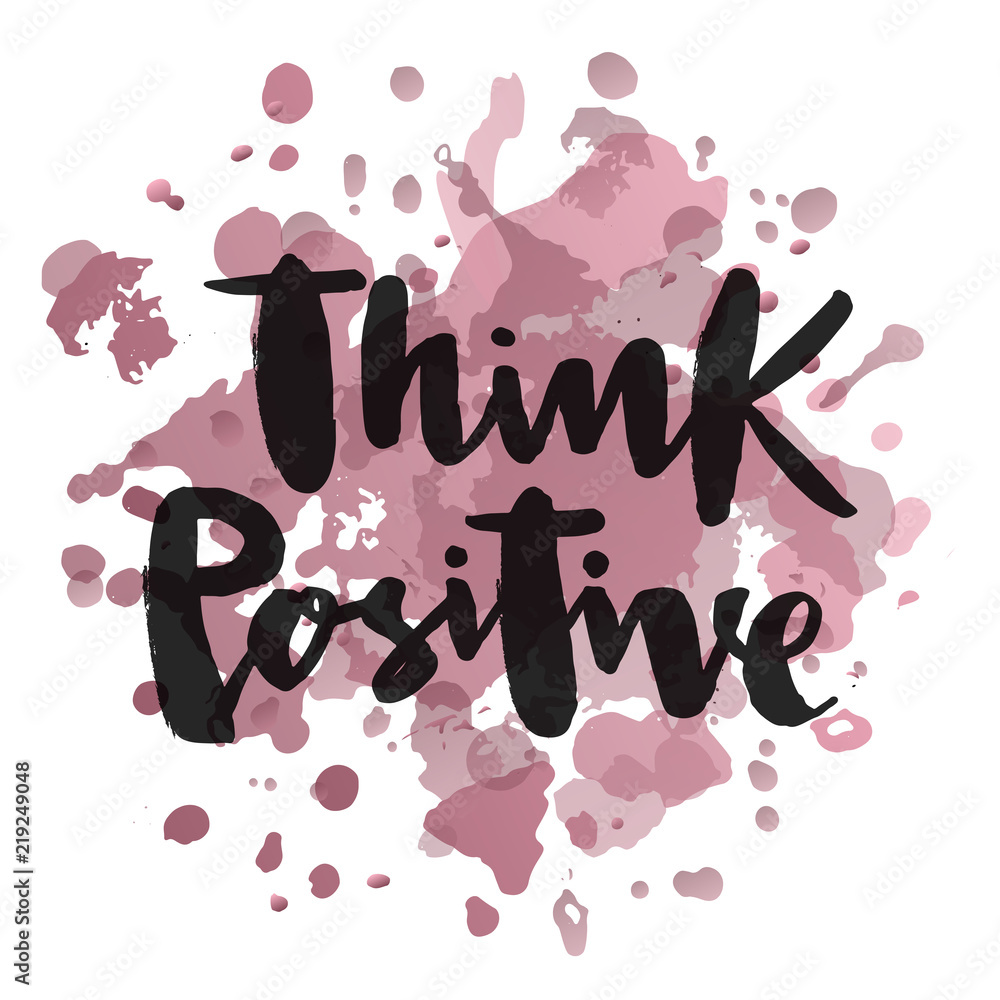 Vector illustration of think positive for logotype, flyer, banner ...
