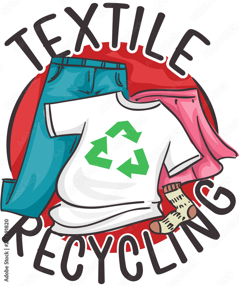 Textile Recycling Icon Illustration Stock Vector | Adobe Stock