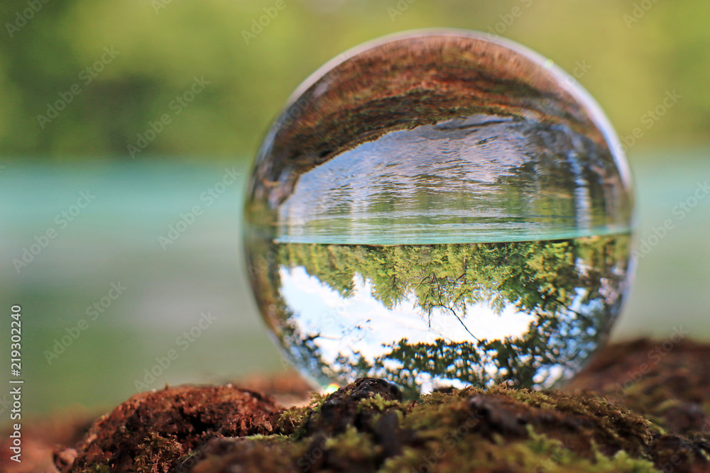 Aare bei Belp in Kristallkugel, Schweiz Stock-Foto | Adobe Stock