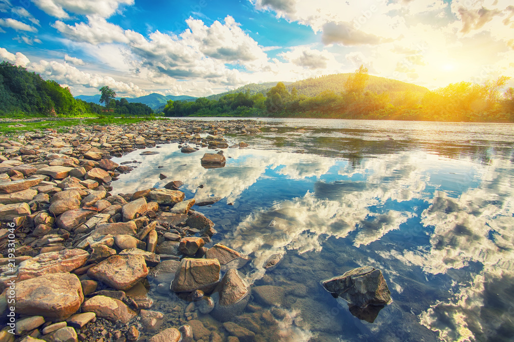 Dark Blue Pictures Of River Rocks