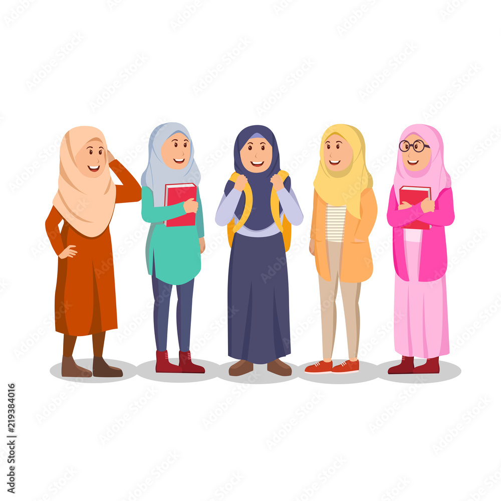Muslim Woman Cartoon