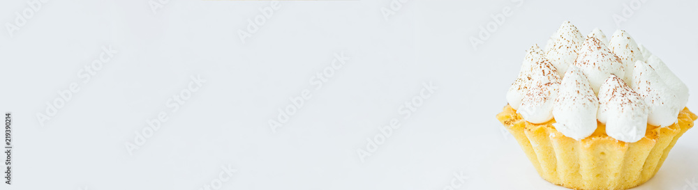 Long banner header for bakery cafe. Shortbread Mini Tarts with Whipped ...