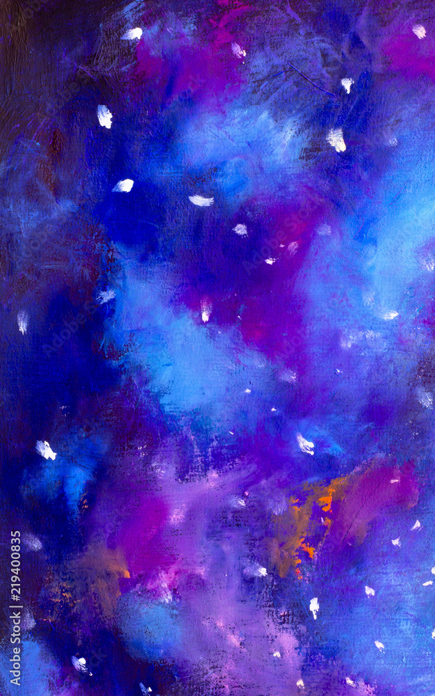 Painting space. High definition star field background art. Starry outer ...