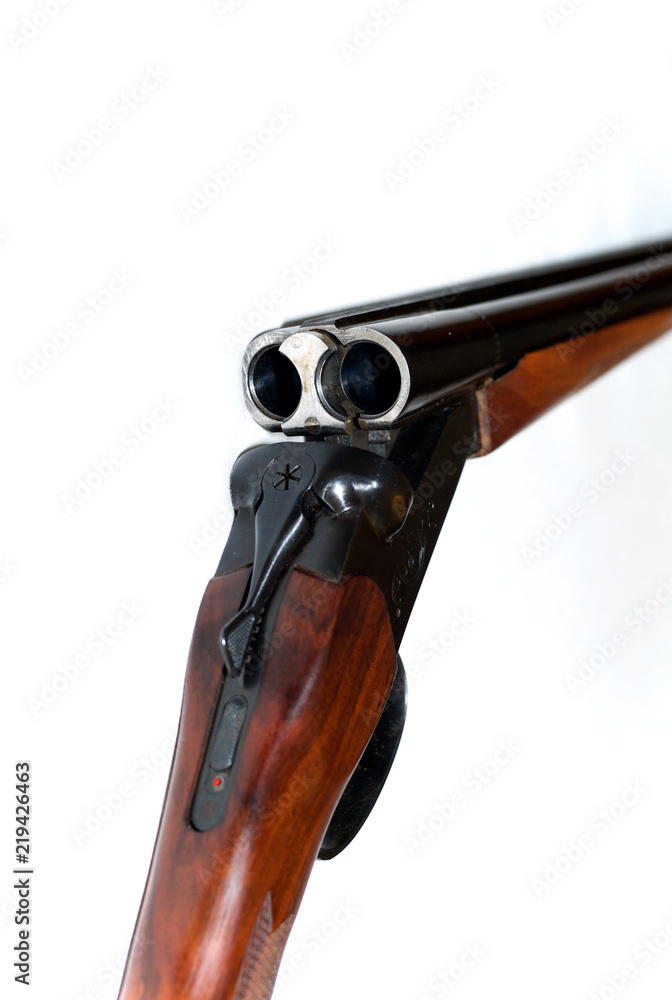 Double Barrel Shotgun - Detail Stock Photo | Adobe Stock