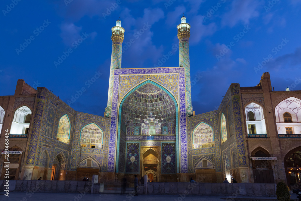 Islamic Republic of Iran. Isfahan (Esfahan). Entrance Iwan of Shah or ...